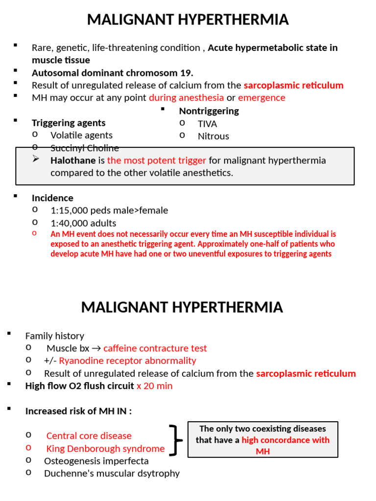 Malignant Hyperthermia 2 | PDF | Diseases And Disorders | Causes Of Death