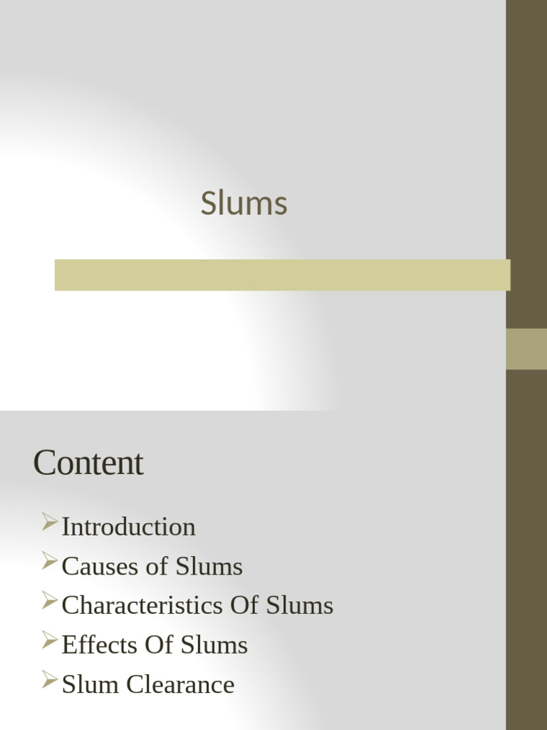 Slums | PDF | Slum | Poverty