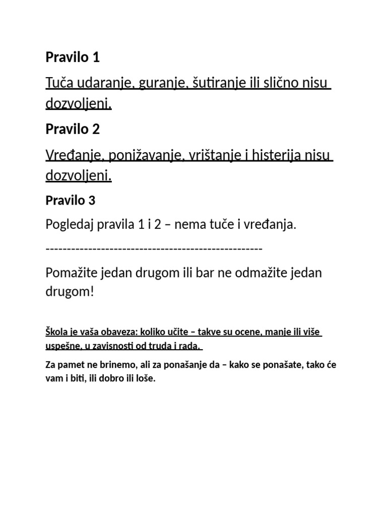 Pravilo 1 | PDF