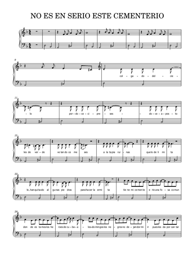Letra y acordes de "No es serio" | PDF