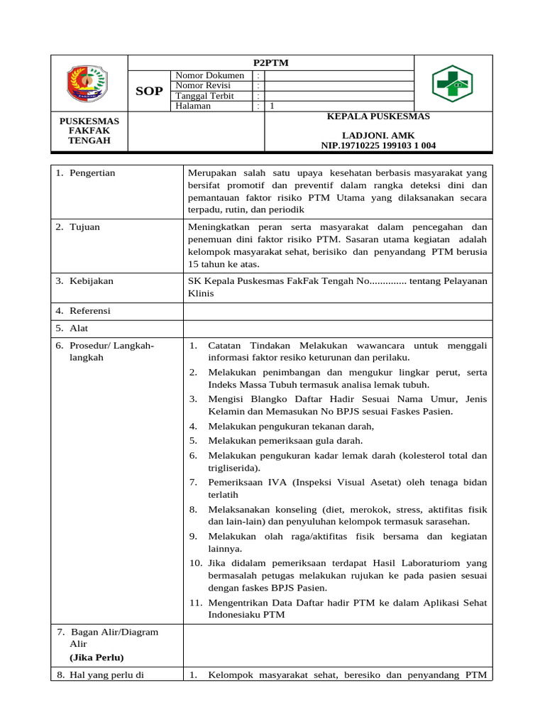 451.D - Sop P2PTM | PDF