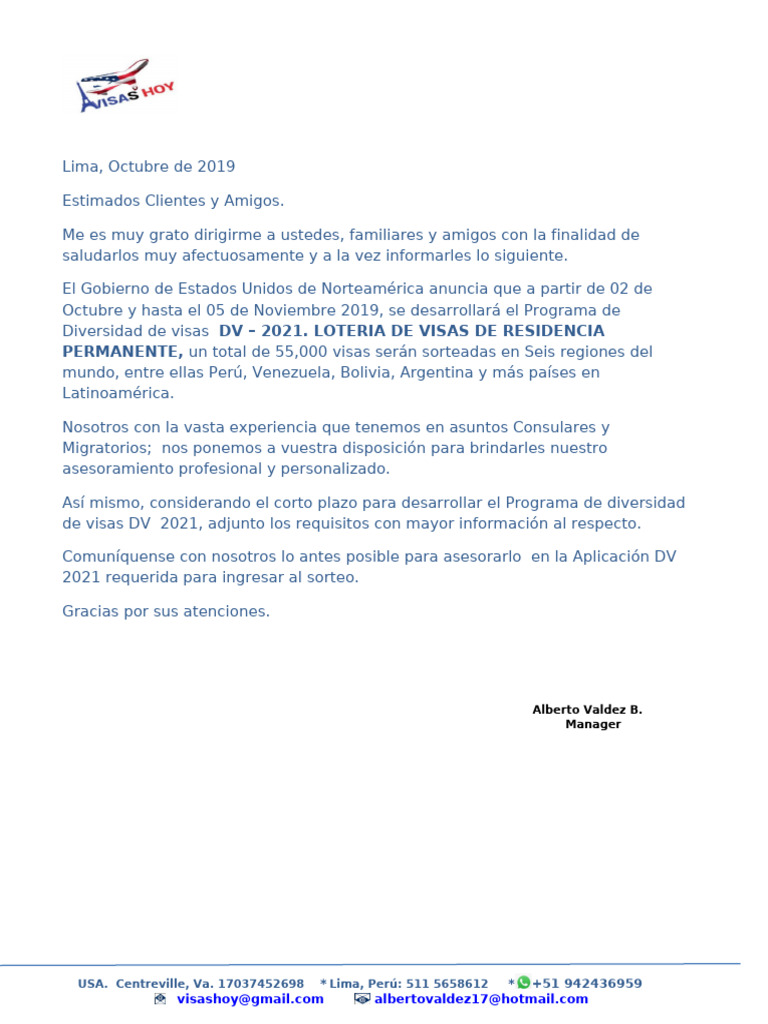 Carta Informativa | PDF