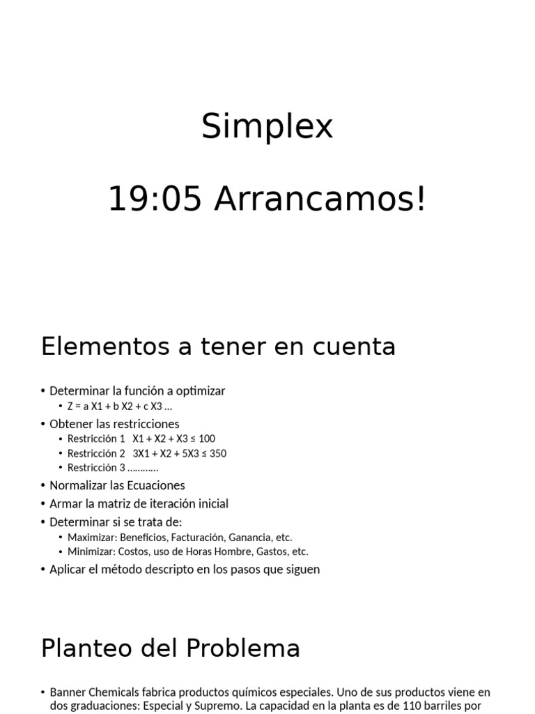 Simplex v6 | PDF | Análisis matemático | Matemáticas
