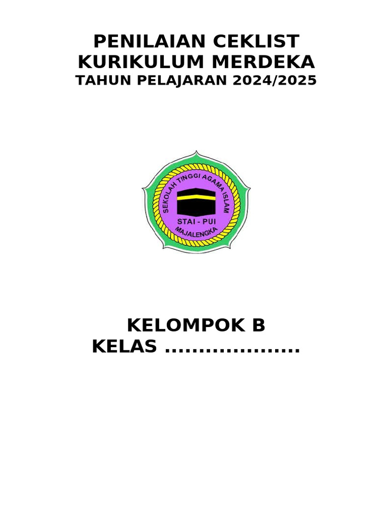 Asessment Ceklis (PPK Nurul Iman) | PDF