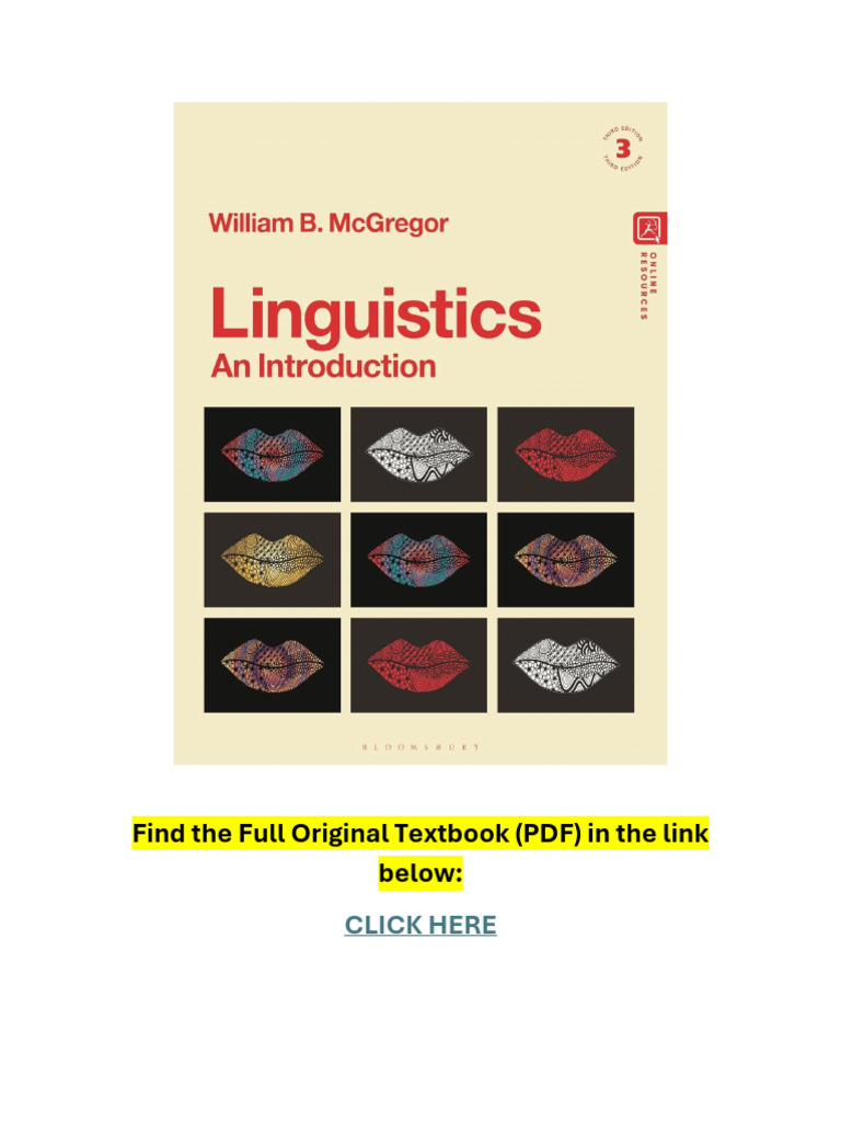 Linguistics An Introduction 3rd Edition PDF | PDF | Word | Linguistics
