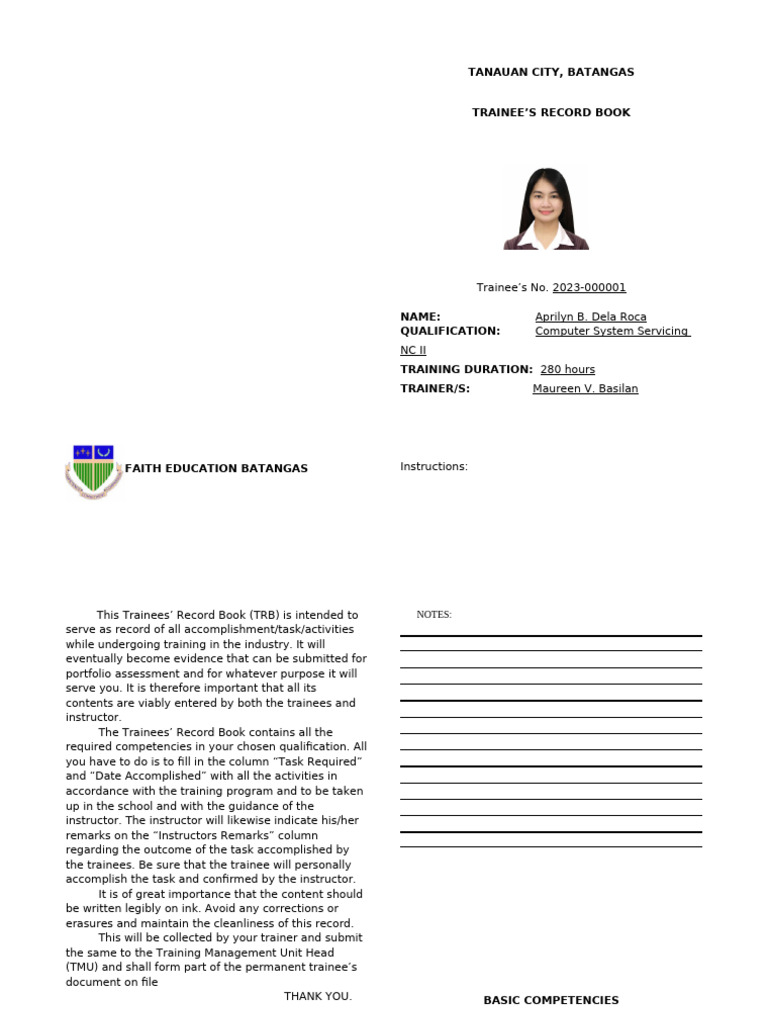 MVB-Trainee Record Book (Edited) | PDF | Computer Network | Installation (Computer Programs)