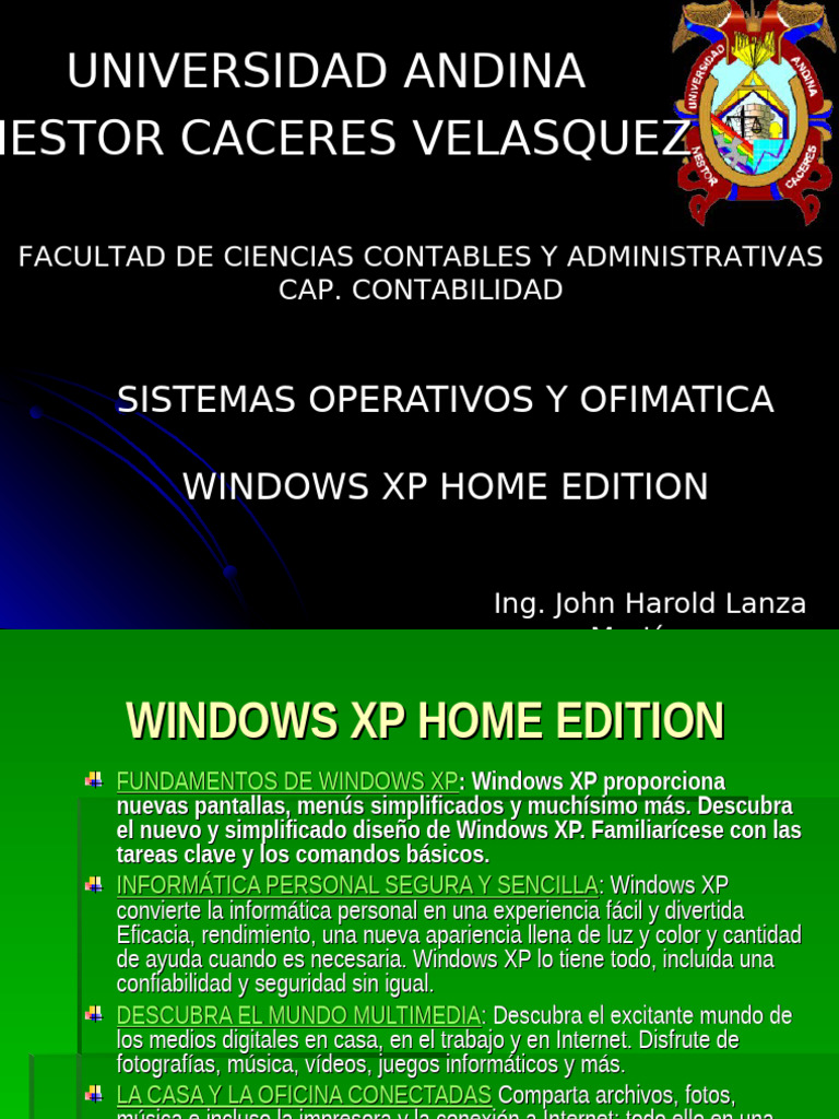 Fundamentos de Windows XP Home Edition | PDF | Microsoft Windows | Ventana (informática)