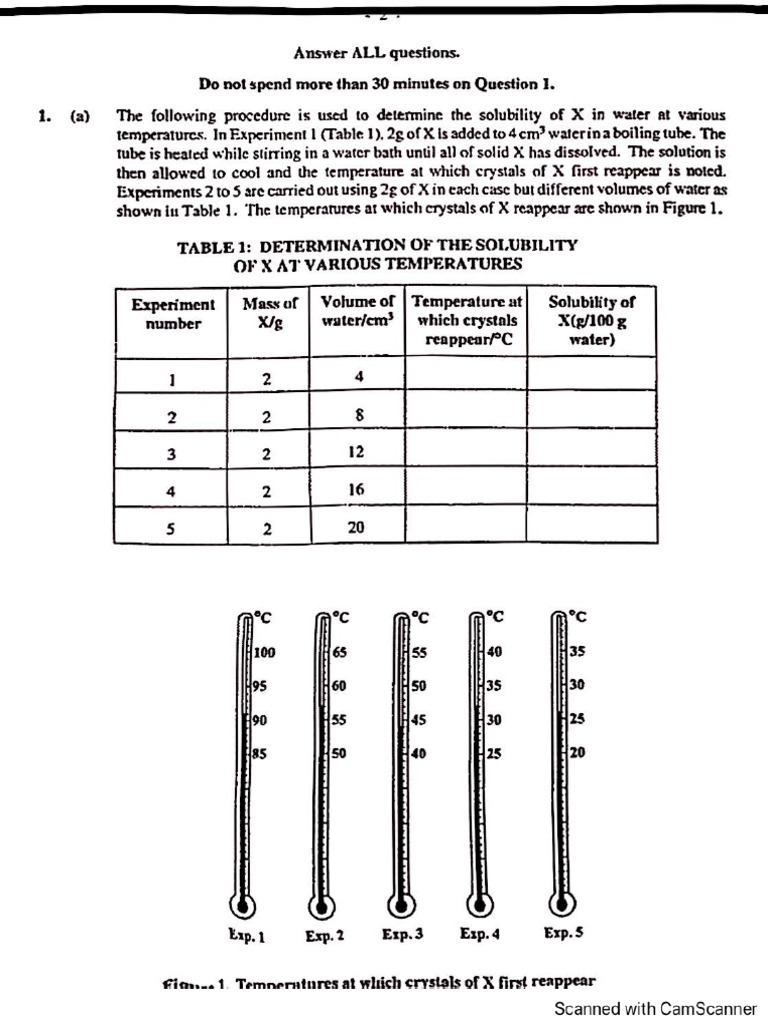 Form 3 Solubility Question | PDF