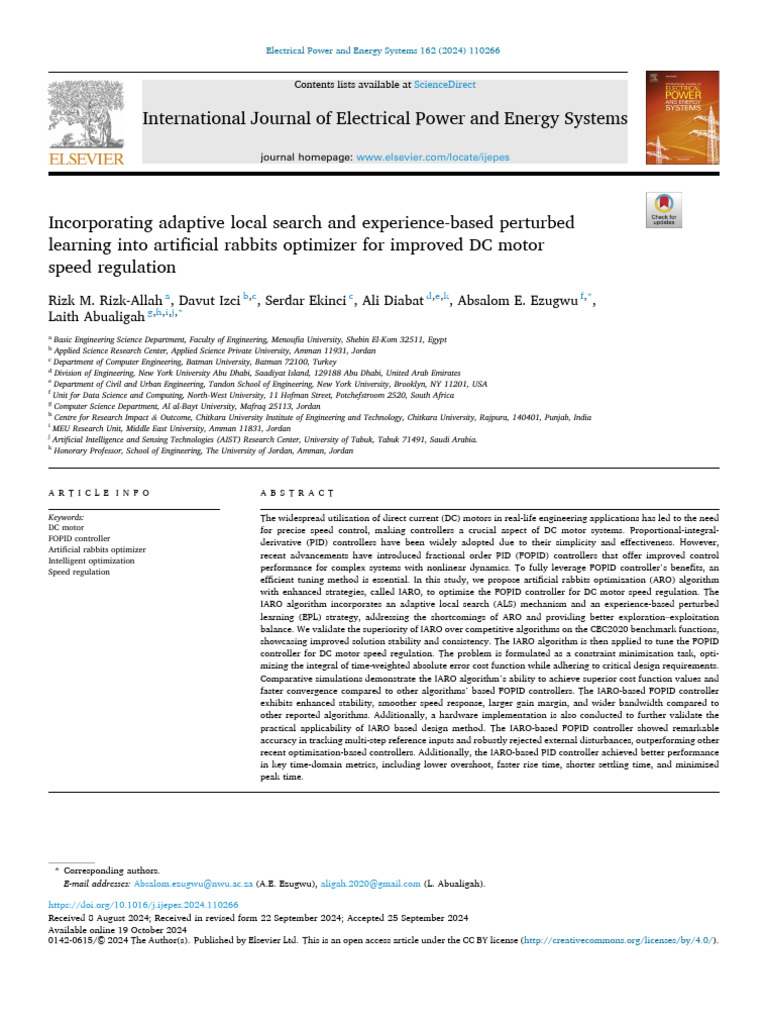 International Journal of Electrical Power and Energy Systems | PDF ...