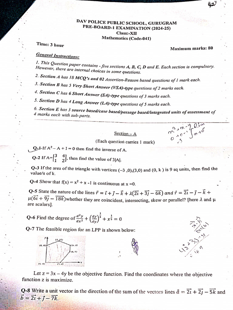 DAV Pre-Board Exam Paper | PDF