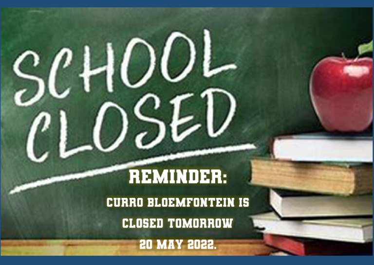 School Closed 20 May 2022 | PDF