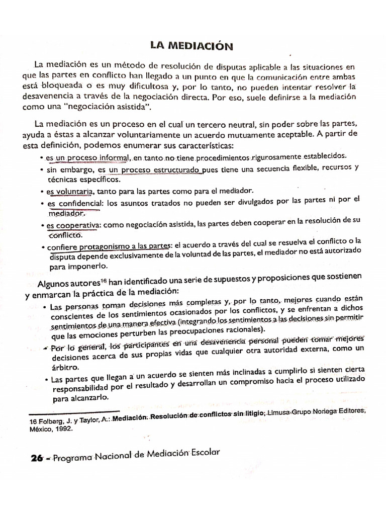 Unidad 4 - Mediación | PDF