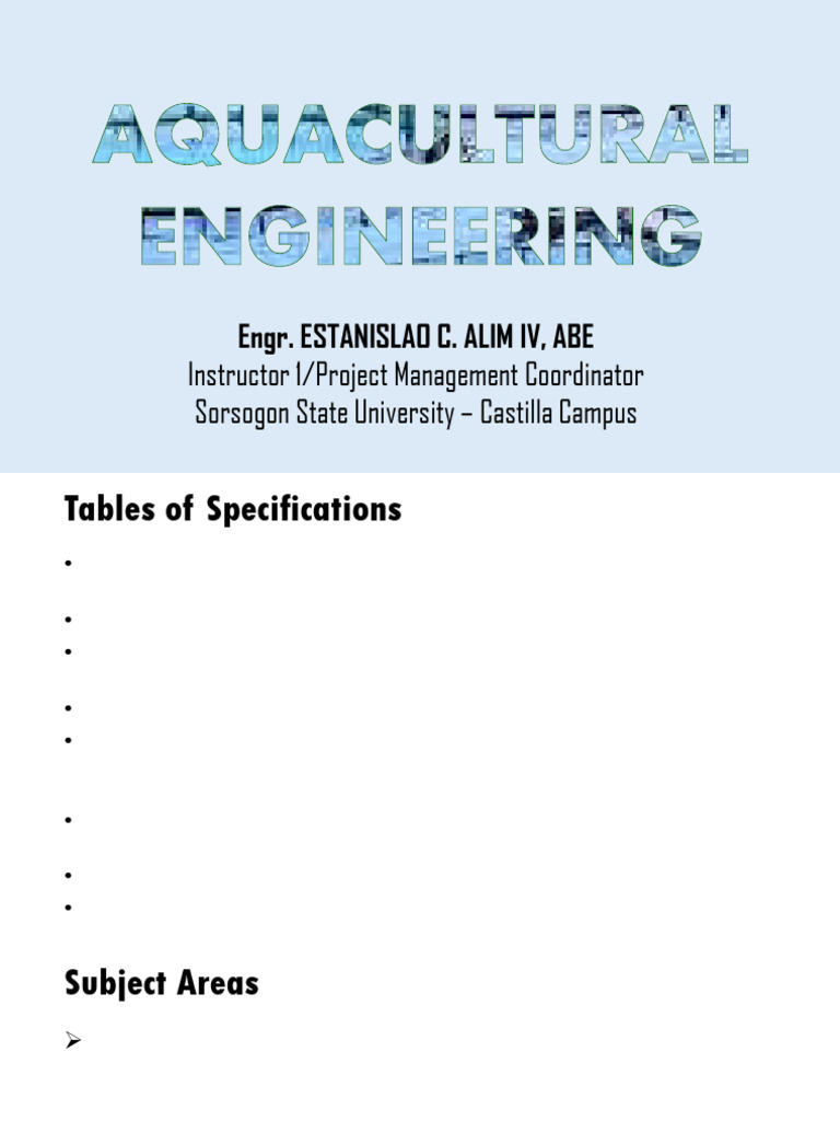 Aquaculture Engineering Guide | PDF | Aquaculture | Horsepower