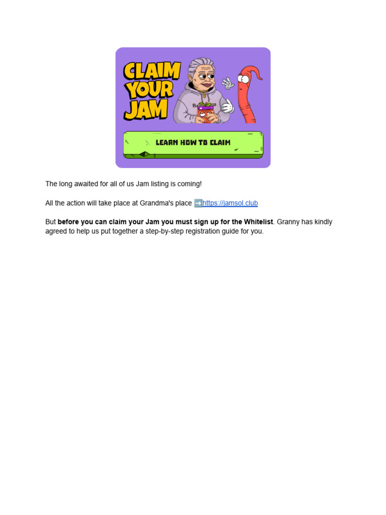 How To Claim Your $JAM | PDF
