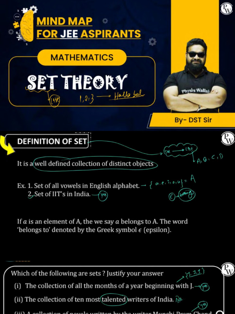 Set Theory - Class Notes - Jee Mindmap | PDF