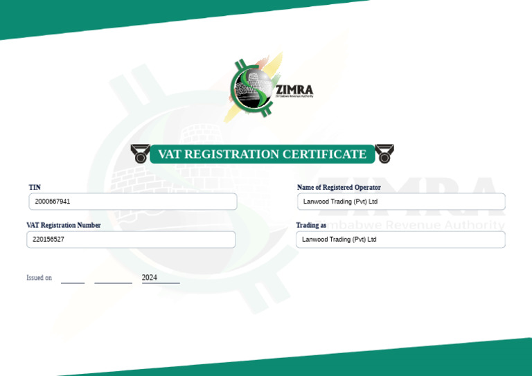 Vat Registration Certificate | PDF