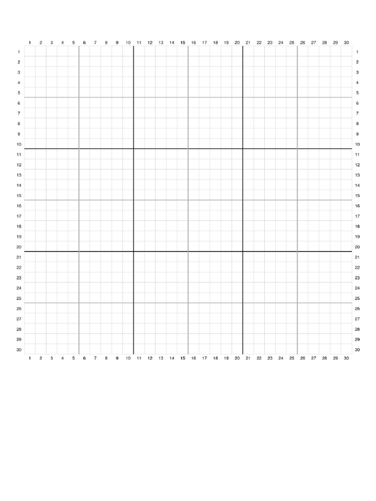 30 X 30 Grid - Printable | PDF