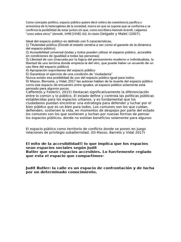 Espacio Publico | PDF