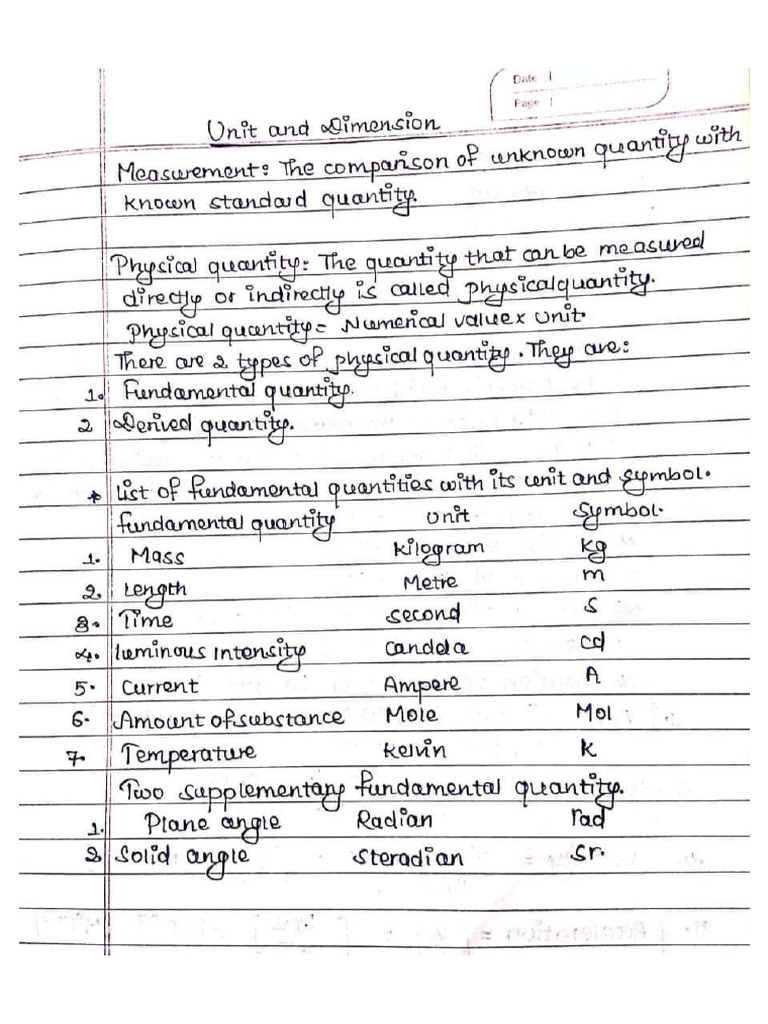 Physical Quantities | PDF