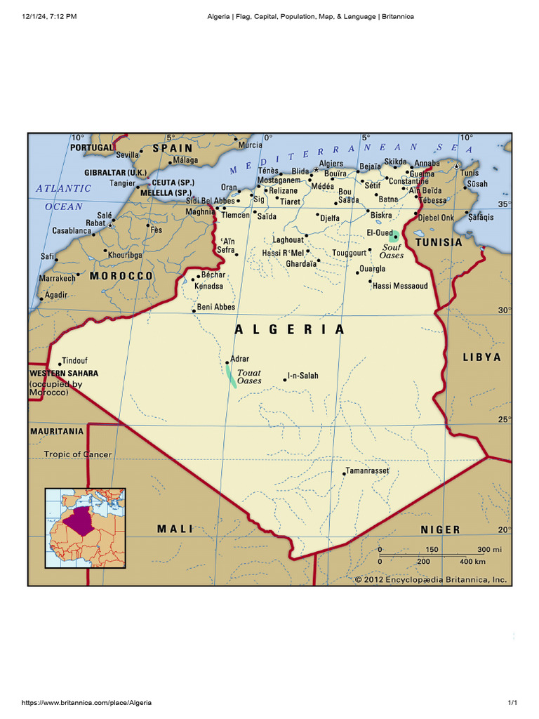 Algeria - Flag, Capital, Population, Map, & Language - Britannica | PDF Algeria - Flag, Capital, Population, Map, & Language - Britannica | PDF