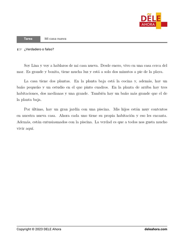 Mi Casa Nueva | PDF