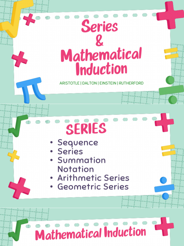 Series and Mathematical Induction | PDF | Summation | Sequence