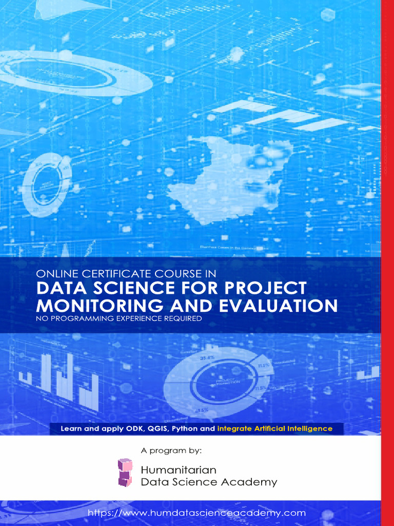 Data Science For Project Monitoring and Evaluation Brochure | PDF