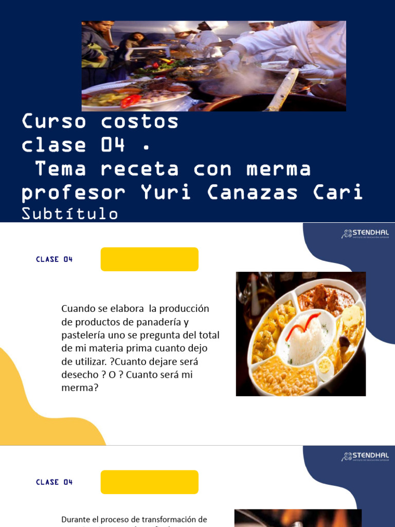Recetas de Cocina: Cálculo de Merma | PDF | Cocina | Alimentos