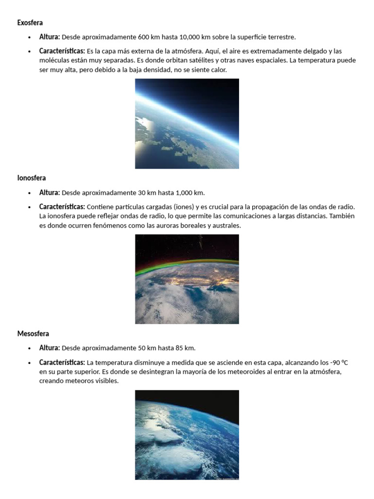 Exosfera | PDF | Ionosfera | Atmósfera