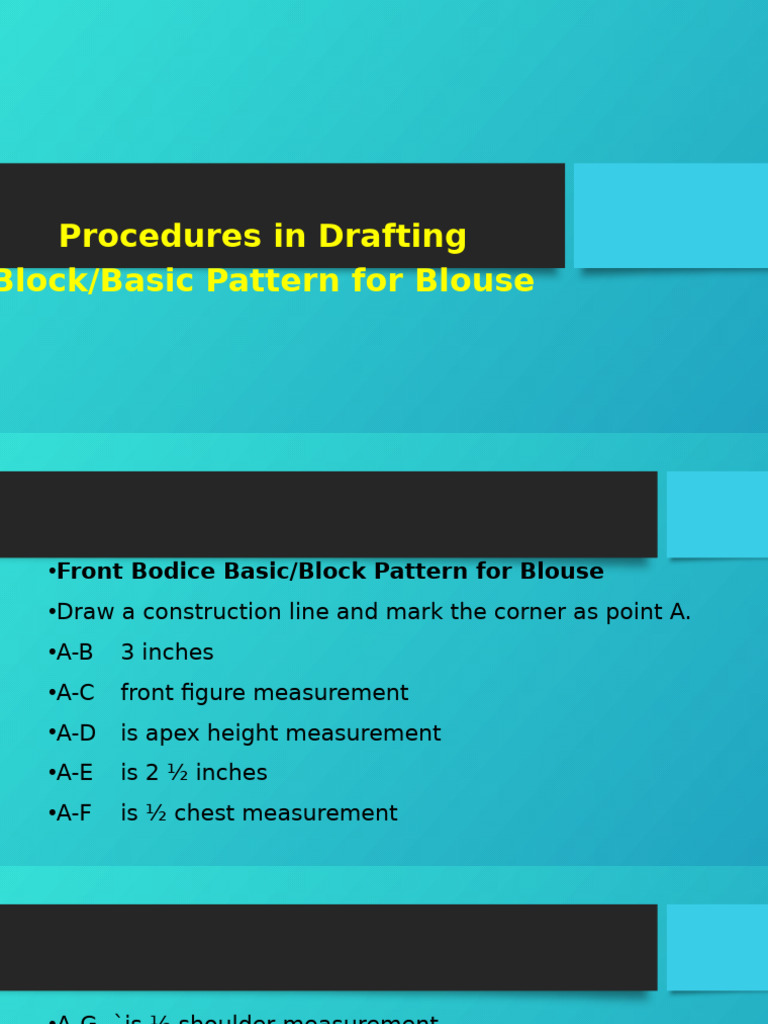 Blouse Pattern Drafting Guide | PDF