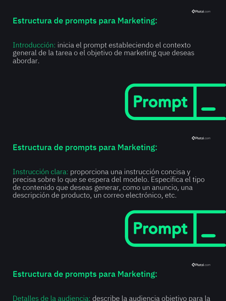 Estructura Prompts Marketing | PDF