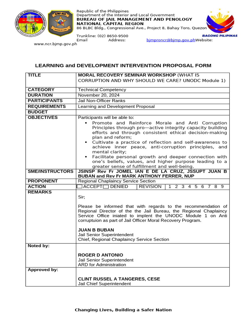 Moral Recovery Seminar Workshop | PDF | Corruption | Learning