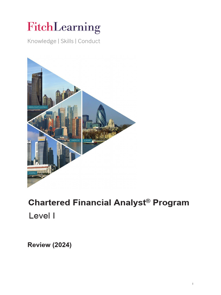 CFAI ClassNotes Review 2024 | PDF