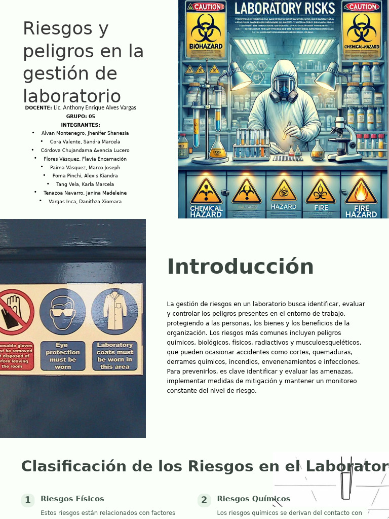 Introduccion A La Seguridad en El Laboratorio | PDF | Laboratorios | Riesgo