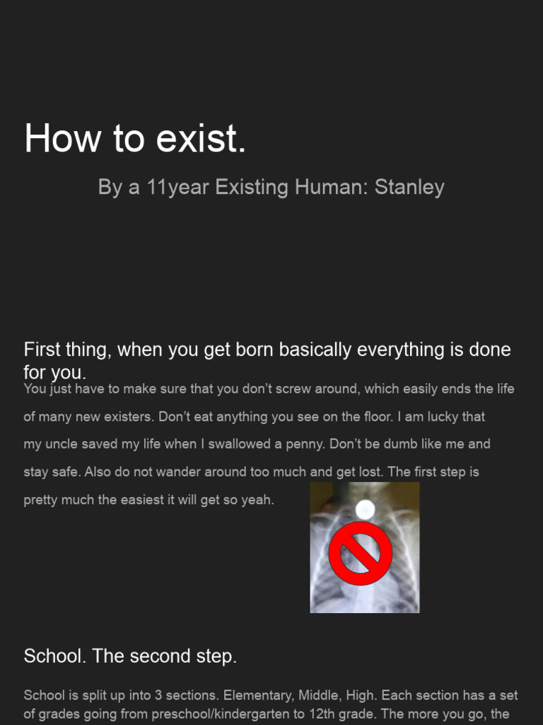 How To Exist. | PDF