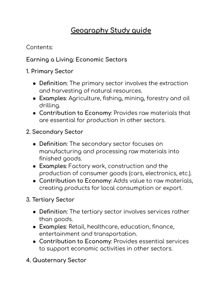 Economic Sectors and Geography Overview | PDF | Middle East | Siberia