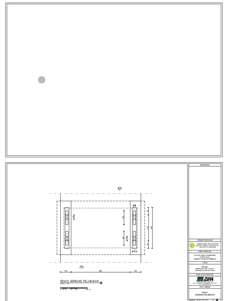 Denah dan Detail Gerbang Pelabuhan | PDF