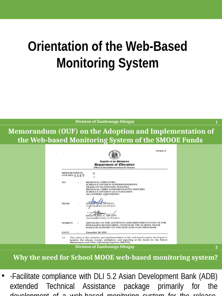 Zamboanga Sibugay MOOE Monitoring Guide | PDF