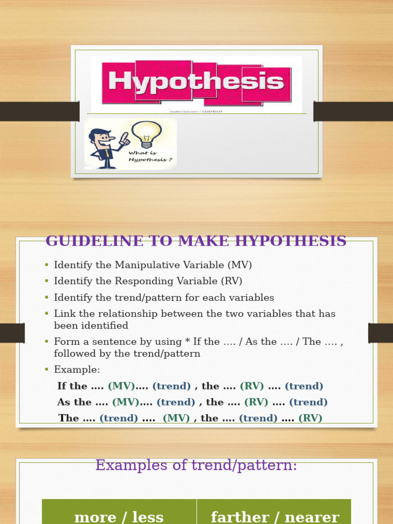 Hypothesis Guide for Students | PDF