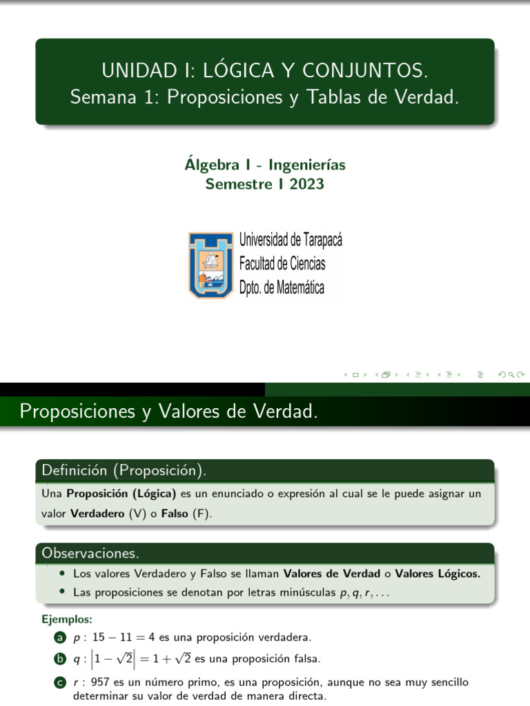 Proposiciones Logicas | PDF | Proposición | Lógica