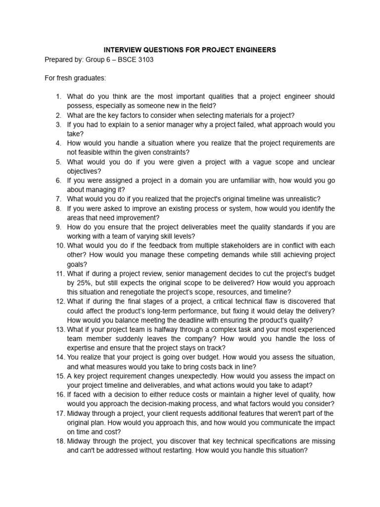 Final Interview Questions | PDF | Project Management | Business Final Interview Questions | PDF | Project Management | Business
