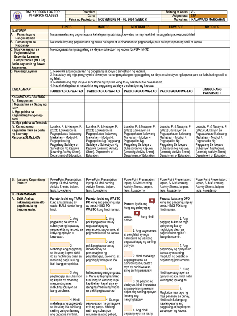 Q2 - Esp - DLL - Week 7 | PDF