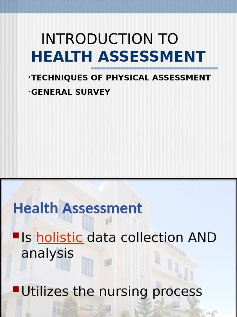 Health Assessment | PDF | Physical Examination | Sound