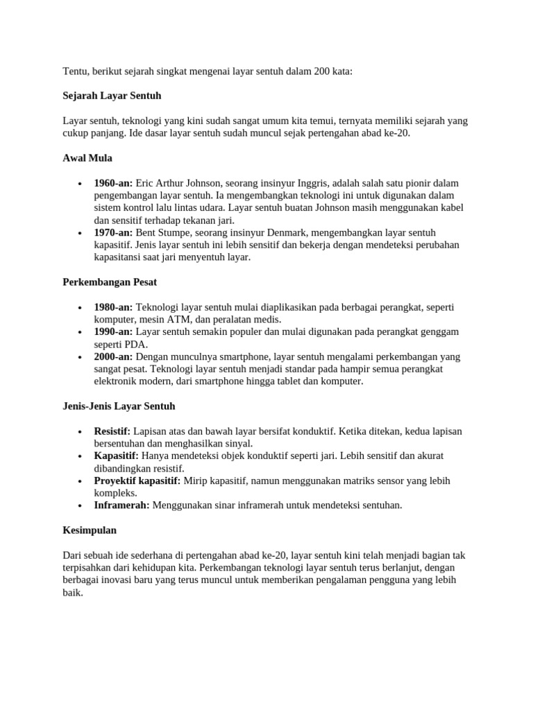 Layar Sentuh | PDF