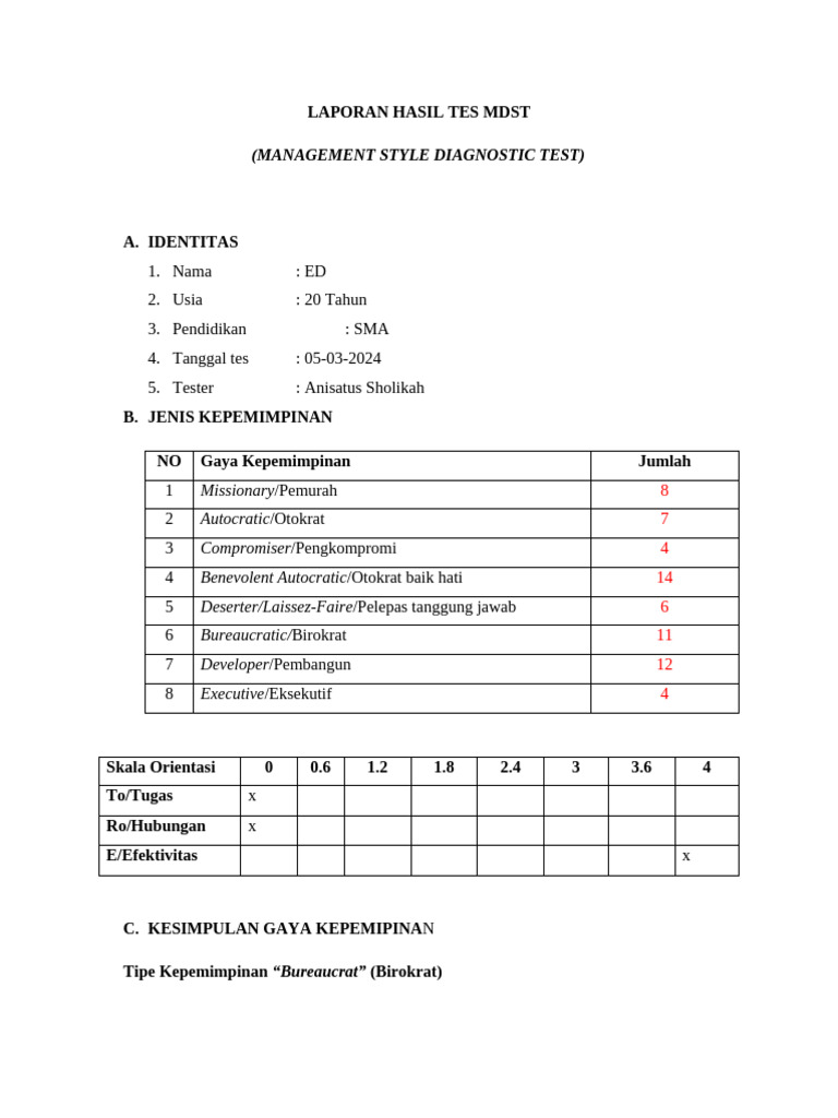 Laporan Hasil MSDT Ekfa | PDF