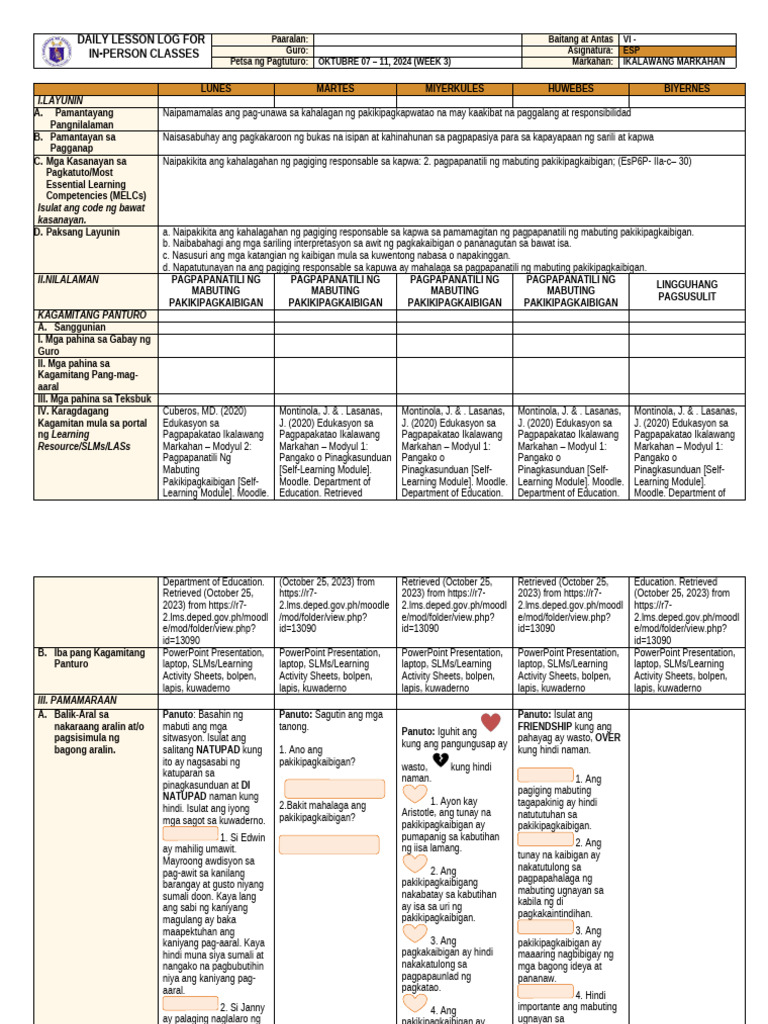 Q2 - Esp - DLL - Week 3 | PDF