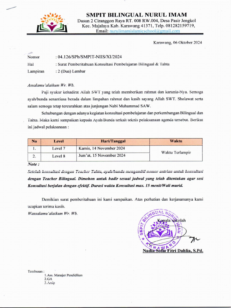 Surat Pemb - Konsul | PDF