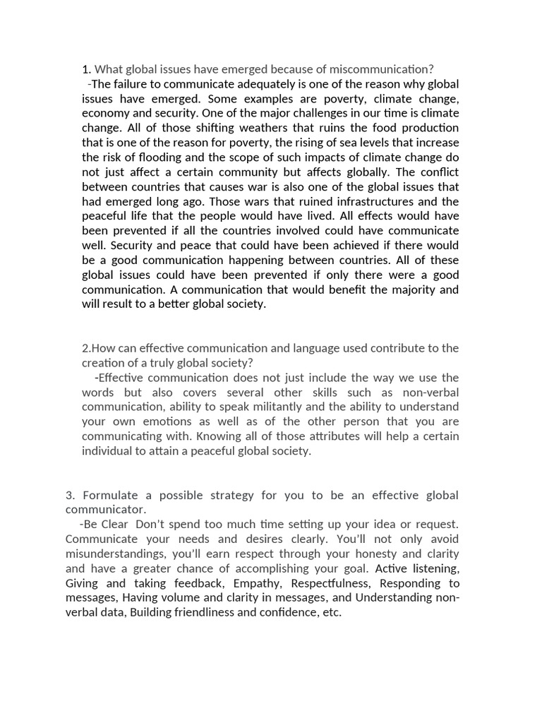 Purposive Communication Answer | PDF