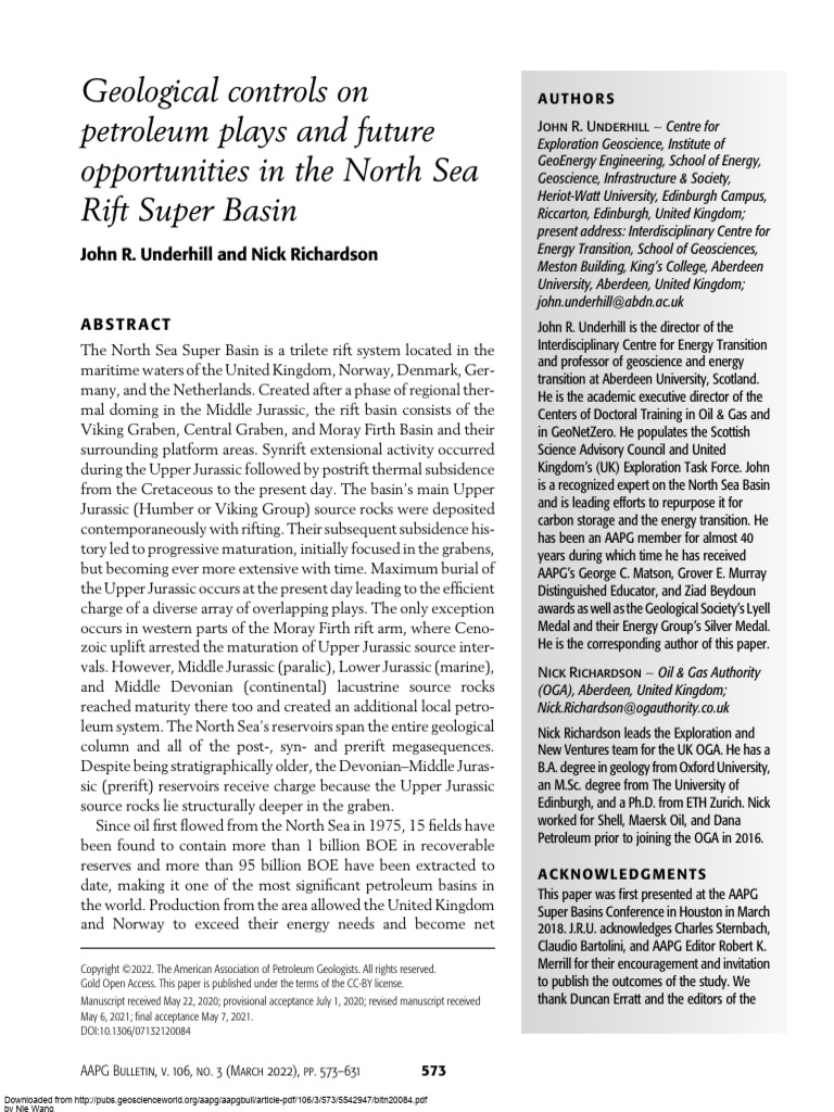 1-The South Viking Graben Overview of Upper Jurassic Rift Geometry Biostratigraphy and Extent of ...
