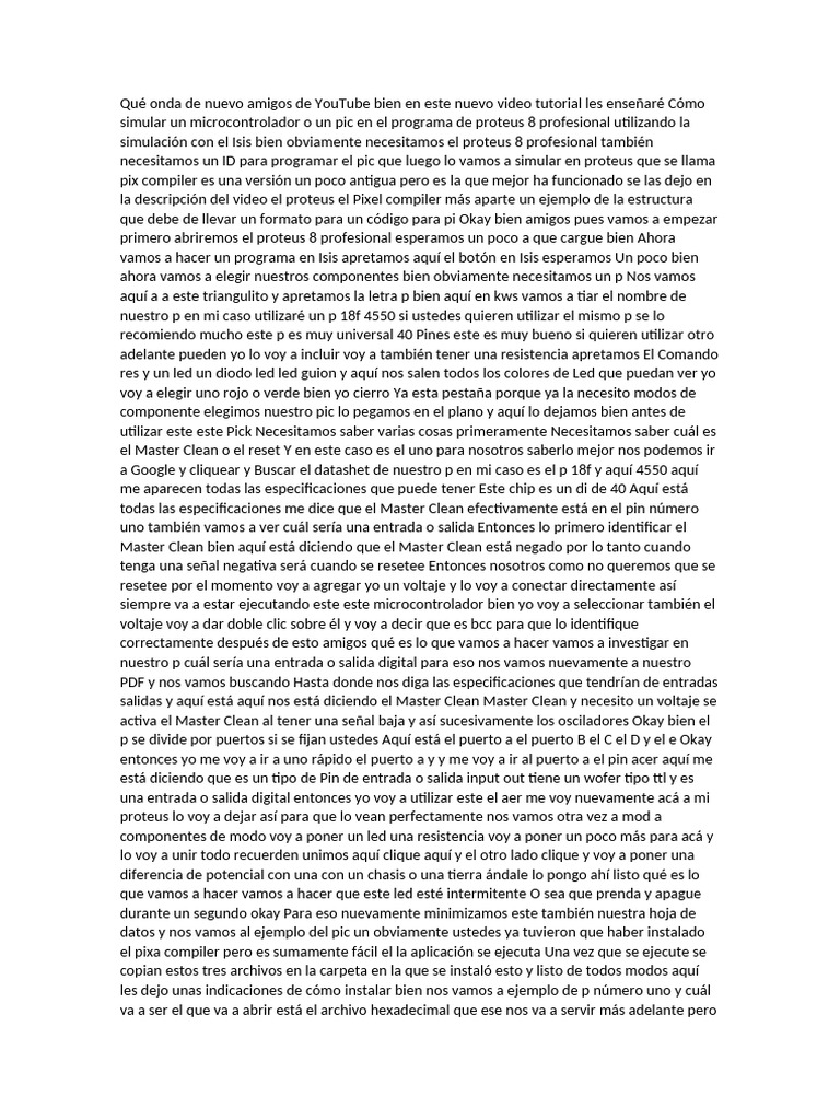 Simulación de PIC en Proteus 8 Tutorial | PDF